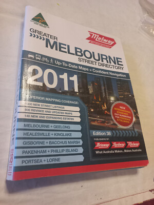 Melway Greater Melbourne Street Directory Map book 2011 Edition 38 VGC ...