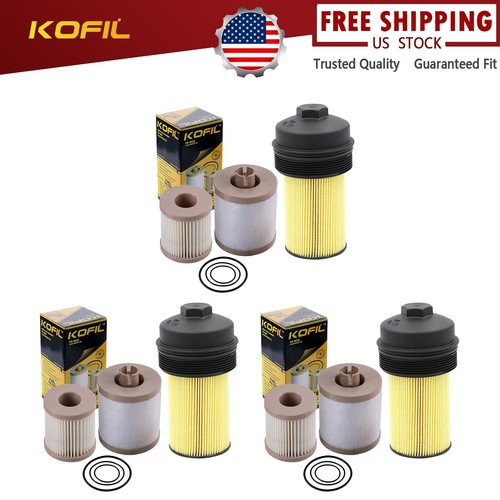 (3FILTER)Oil & Fuel Filter Kit For 03-07 Ford 6.0L Powerstroke Diesel ...