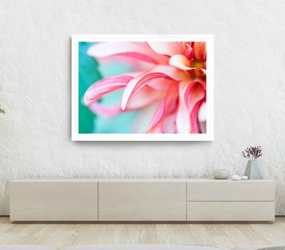 Flower Print, Wall Art, Pink Flower Framed Nature Wall Art, Flower ...