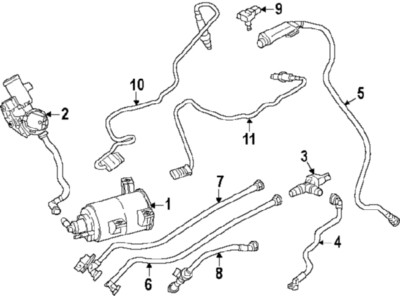 BMW 16137373623 GENUINE OEM Venting line with leak diagnosis module (#2 ...