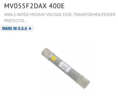 (C) BUSSMANN MV055F2DAX400E 5.5KV 400E DOUBLE BARREL FUSE NEW!⚡️ | eBay
