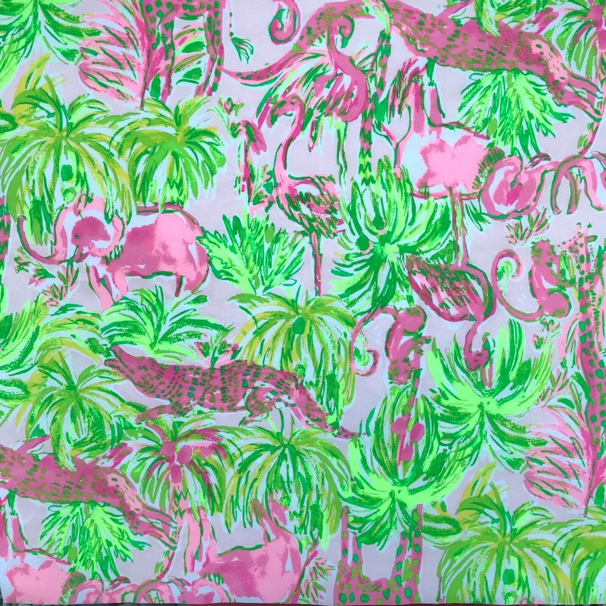 Lilly Pulitzer Elephant Print Fabric