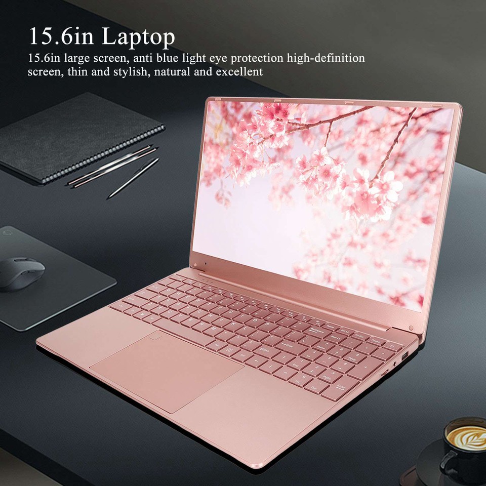 15.6in Laptop For N5095 CPU Pink Mini Laptop For Window11 With Fingerp ...