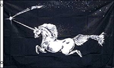 3x5 Unicorn Horse Pegasus Black Mythical Creature Flag 3'x5' Grommets ...