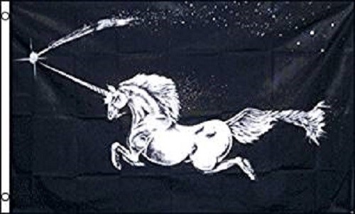 3x5 Unicorn Horse Pegasus Black Mythical Creature Flag 3'x5' Grommets ...