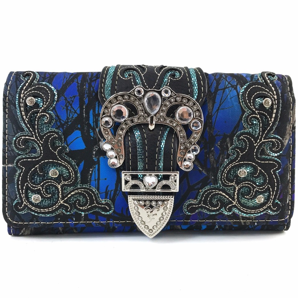 Justin West Camouflage Western Camo Rhinestone Buckle Conceal Carry ...