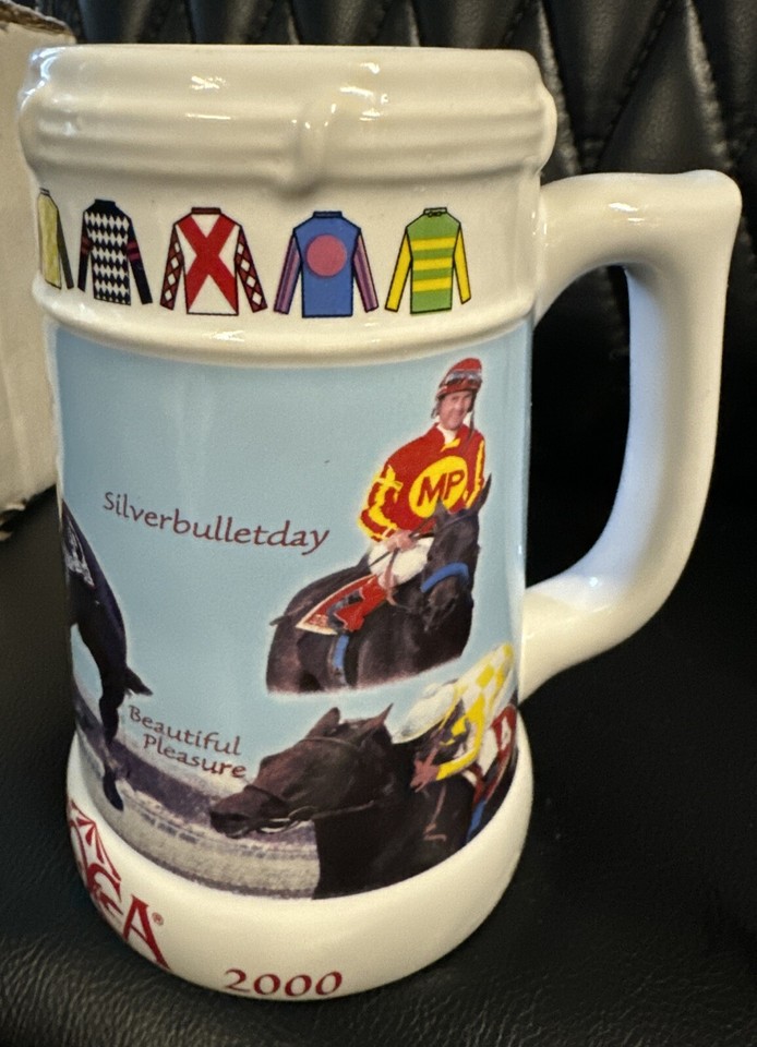 Vtg Saratoga Horse Racing Mug 2000 NYRA Saratoga Springs Lemon Drop Kid ...