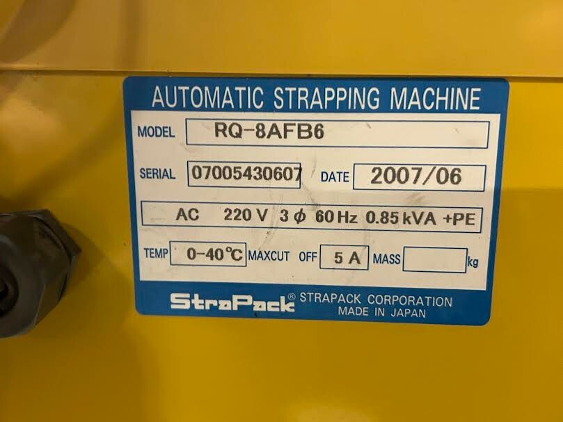 Strapack RQ-8AFB6 Automatic w/conveyor table top strapping machine FOR ...