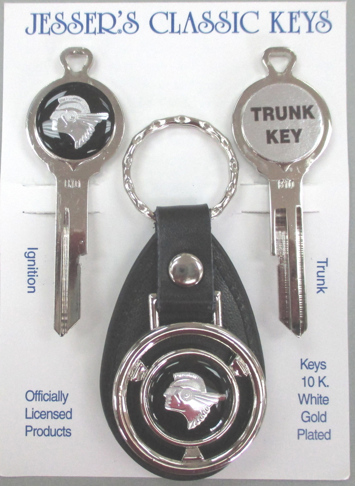 Pontiac Black w/Silver CHIEF Classic White Gold B10 Keys Set 1963 1964 ...