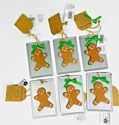 Set Of 6 Target Gingerbread Man Cookie Sheet Christmas Tree Ornament ...