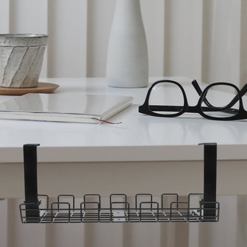 Under Adapter Organizer Desk Cable Tray Cord Wire Power Holder Black ...