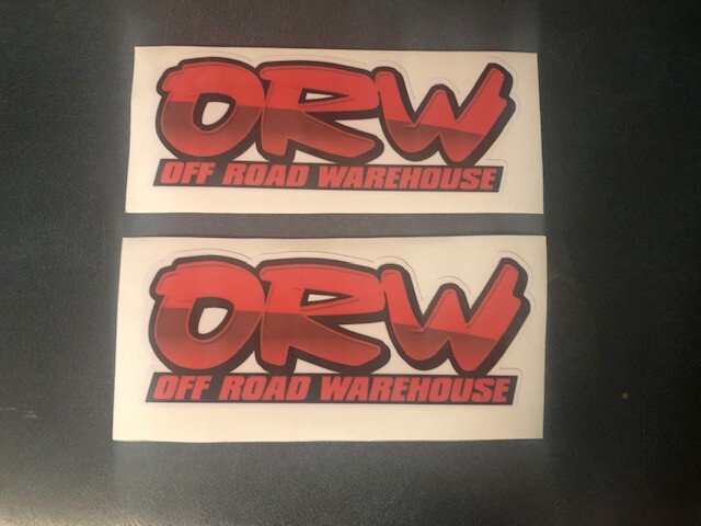 ORW OFF ROAD WAREHOUSE RED DECALS STICKERS 2PC SET ADVENTURE RACING | eBay