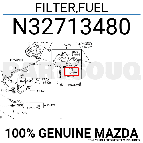 N32713480 Genuine Mazda FILTER,FUEL N327-13-480 | eBay
