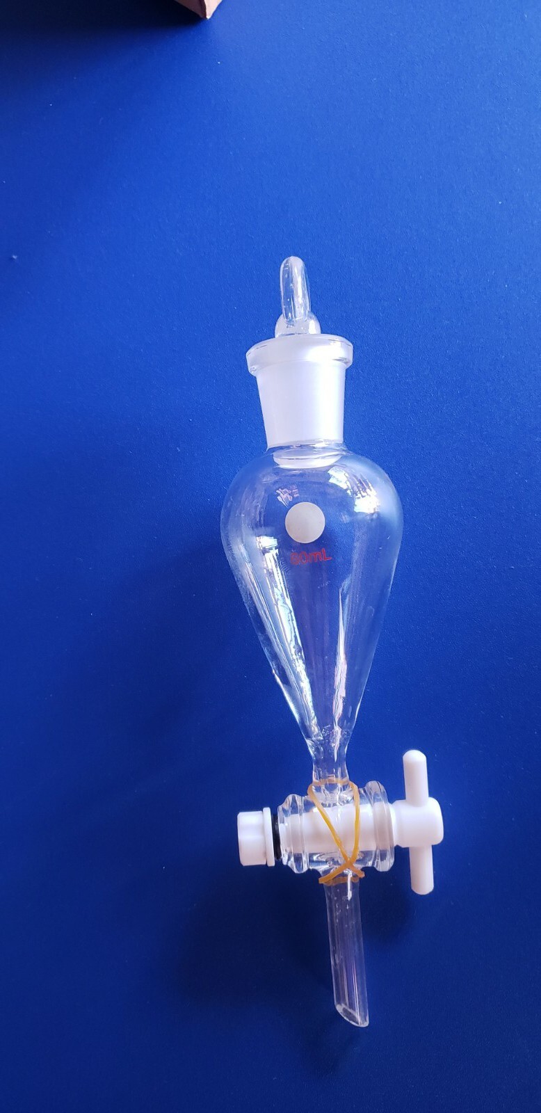 Glass separatory separation funnel PTFE stopcock 250ml with glass ...