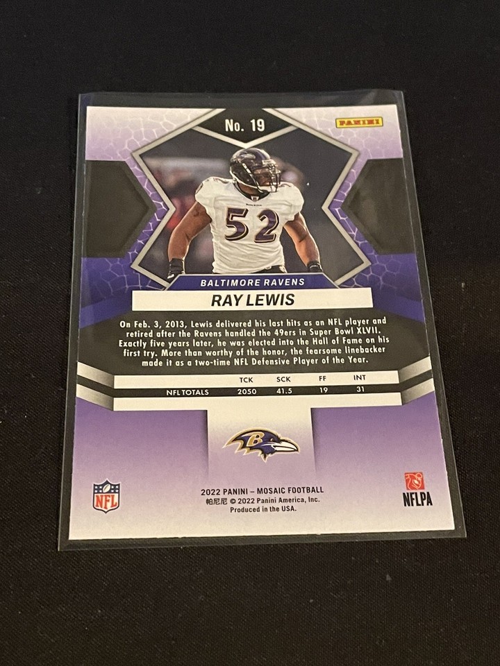 2022 Panini Mosaic Ray Lewis Football Card | eBay