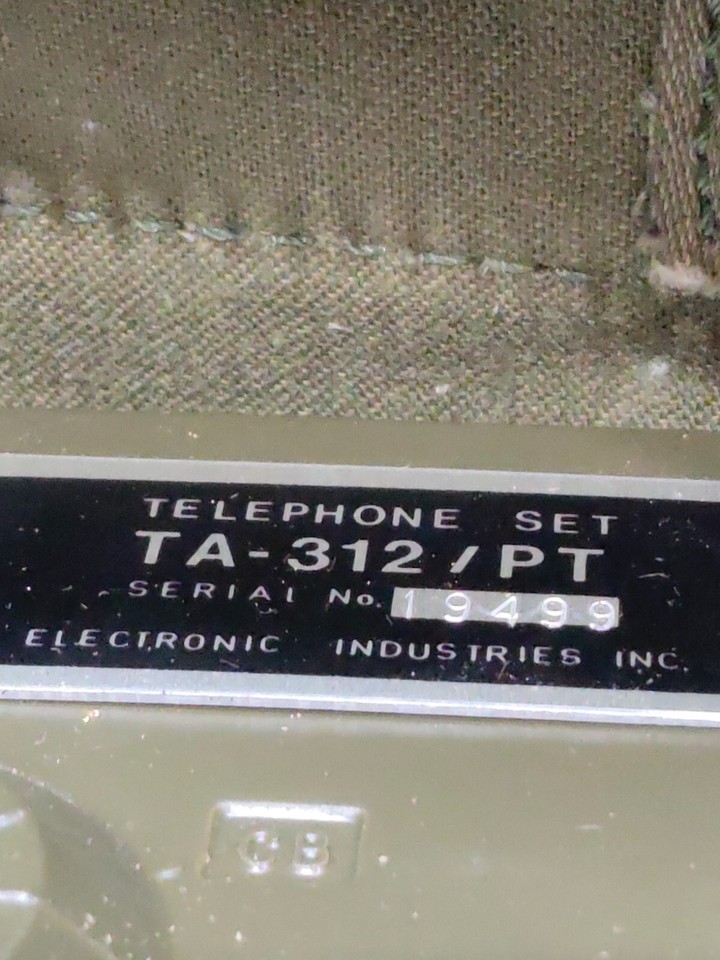 VINTAGE VIETNAM ERA U.S. ARMY TA-312/PT Field Telephone Set with Case ...