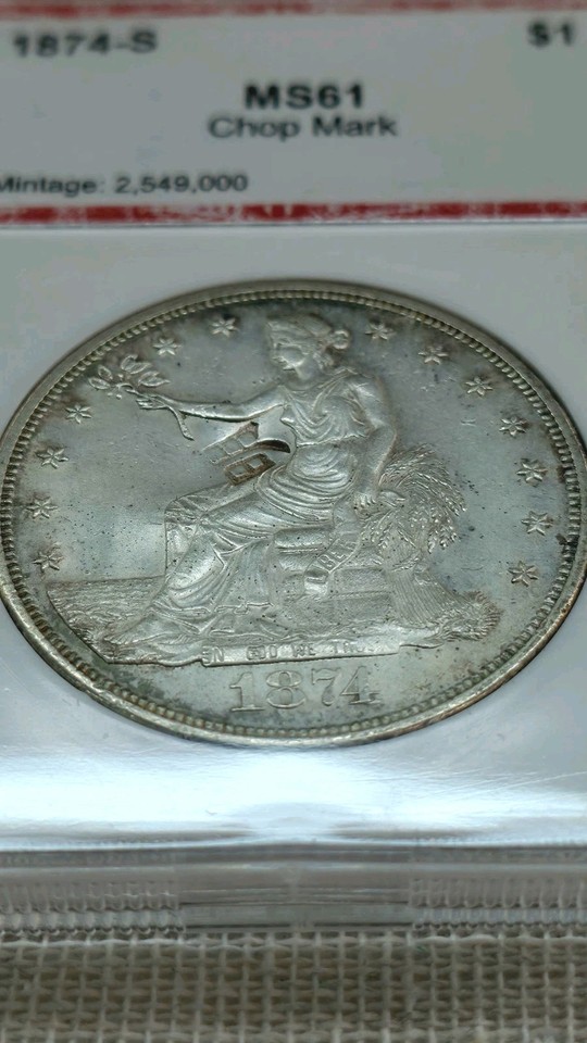 1874-S Trade Dollar Chop Mark Silver US Coin PCI Graded coin | eBay