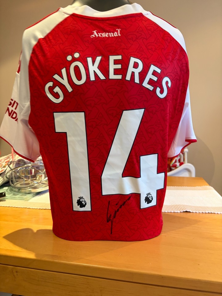 Viktor Gyokeres Hand Signed Arsenal #14 Shirt With Certified COA & PSA ...