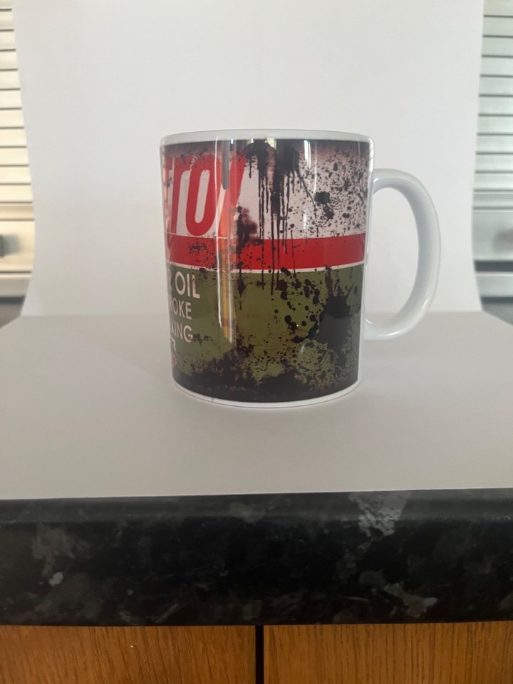 Castrol Motor Oil Mug White – Retro Two-Stroke Self-Mixing Design ...