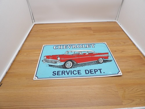 VINTAGE - INTRODUCING THE 1955 CHEVROLET - METAL SIGN 18” X 12”- Nice ...