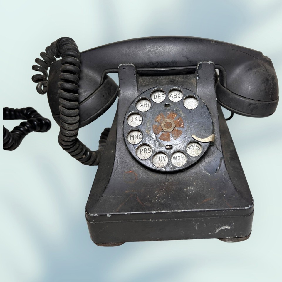 Lot Of 2 Vintage Antique ROTARY DIAL Telephone Bakelite & Metal | eBay