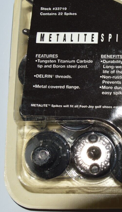 NEW pkg. of 22 Foot-Joy METAL-LITE SPIKES 33719 Golf Spikes with ...