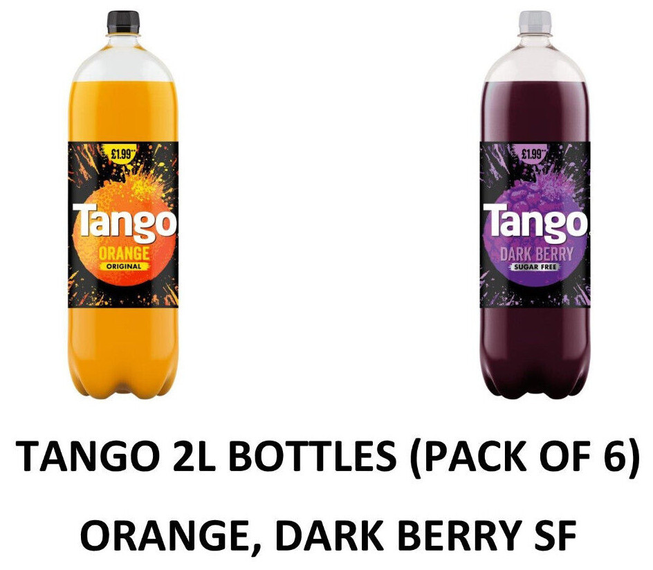 TANGO Fizzy Soft Drinks Different Fruit Flavours Cans & Bottles Packs ...