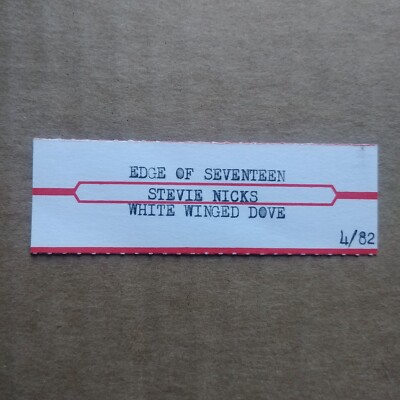 STEVIE NICKS Edge Of Seventeen/White Winged Dove JUKEBOX STRIP Record ...