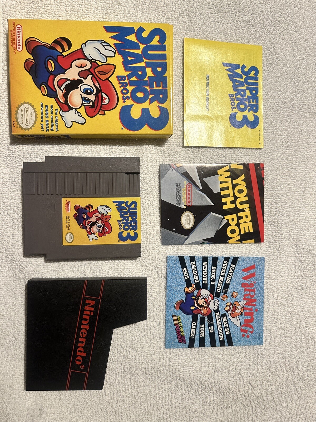 Nintendo NES Super Mario Bros 3 Original Complete in Box - Vintage ...