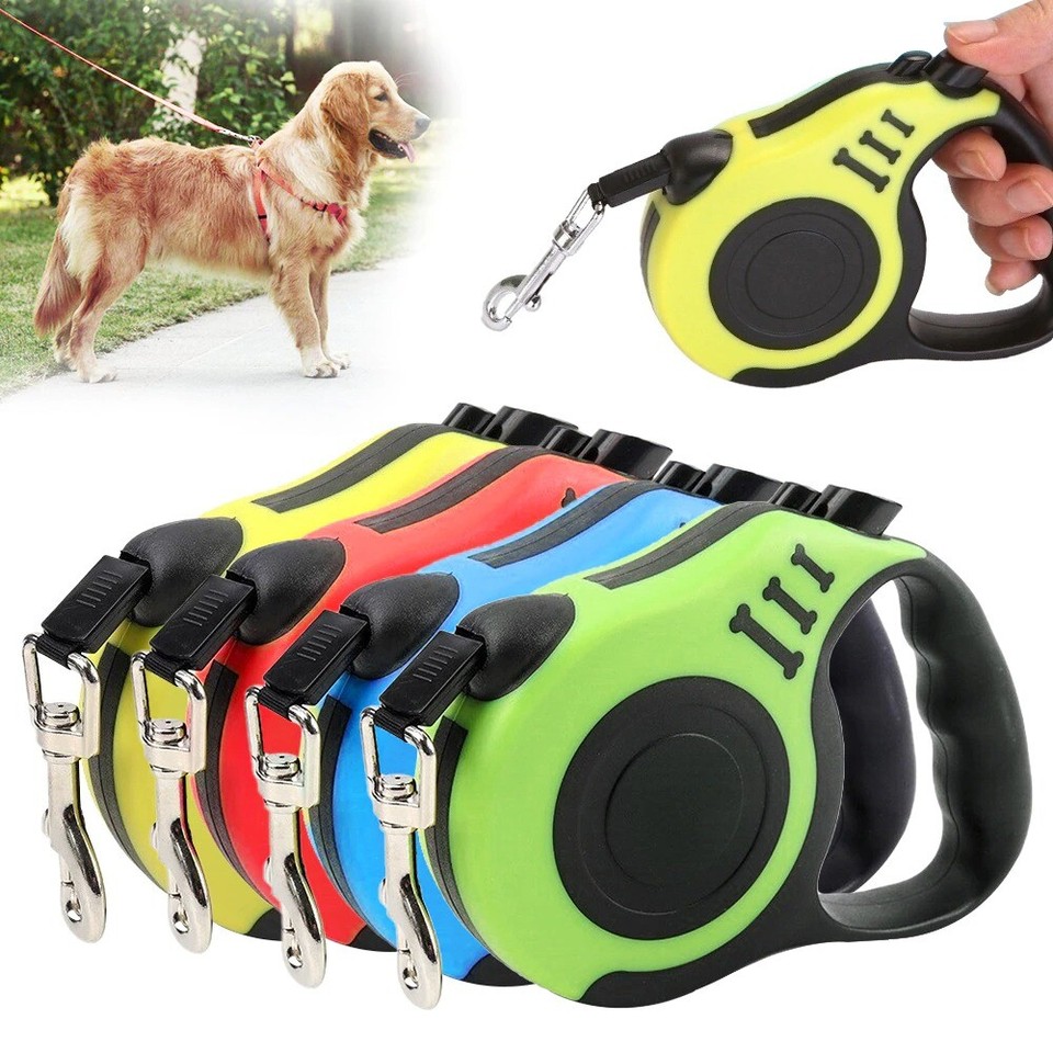 Dog Cat Leash Automatic Retractable Nylon Durable 3m/5m Pet Lead ...