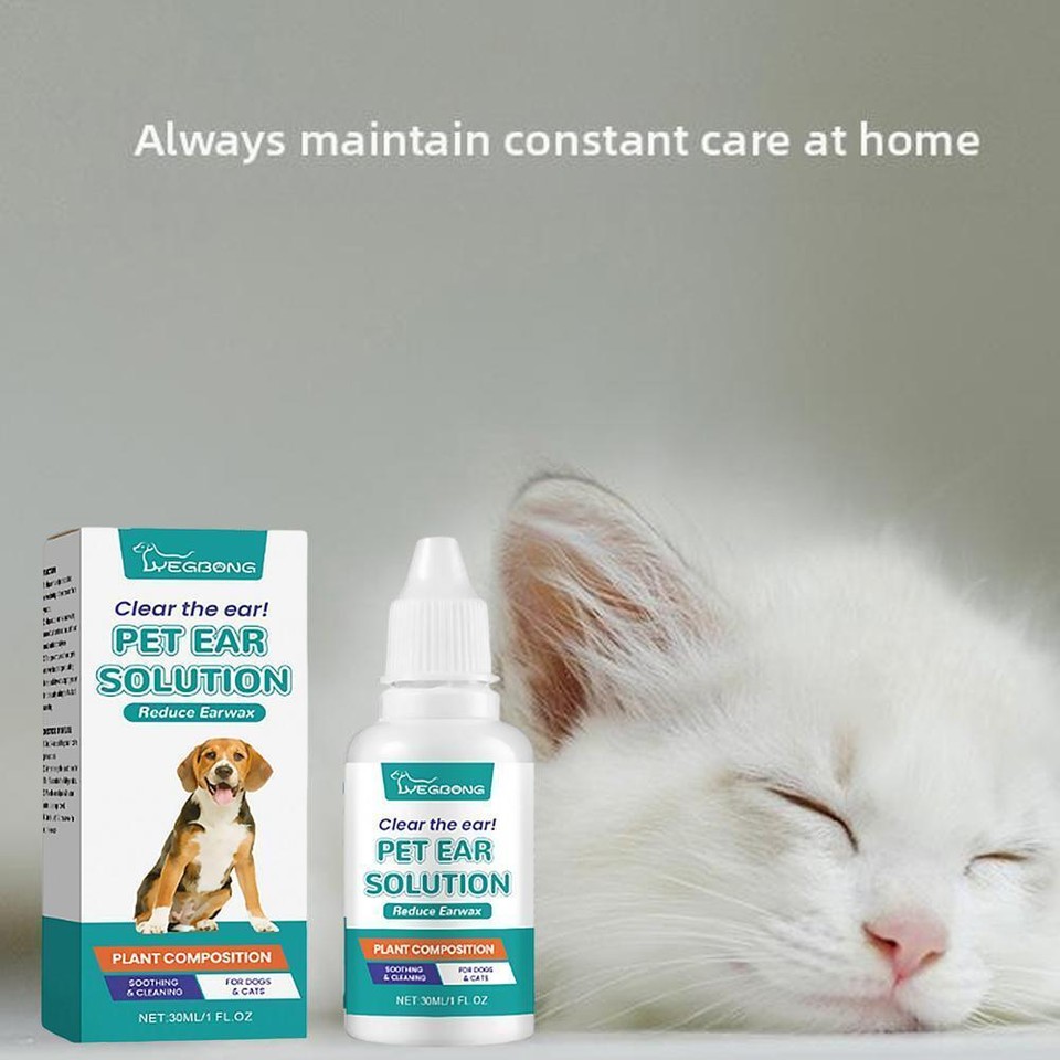Pet Dog Ear Drops For Infections Control Yeast Itching Ear Mites - 30ml ...