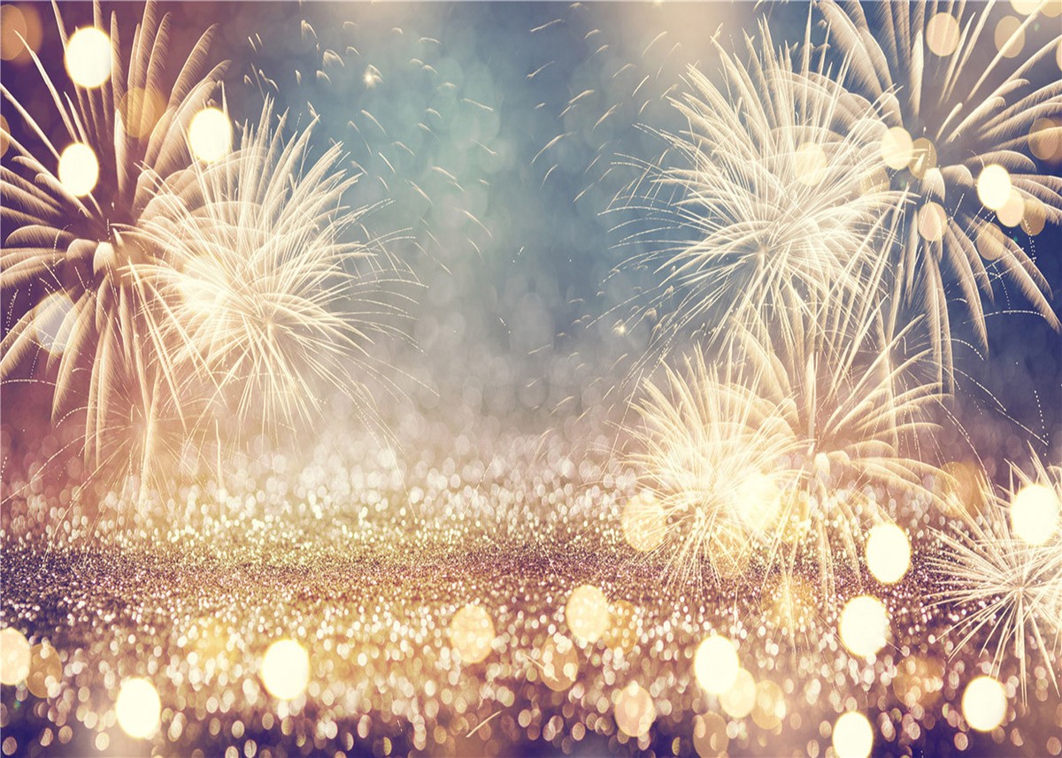 Gold Fireworks Background