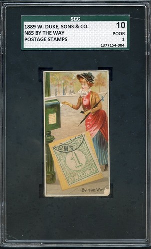 1889 W. DUKE, SONS & CO N85 POSTAGE STAMPS BY THE WAY SGC POOR 10 / 1 ...
