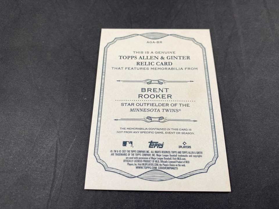 2021 TOPPS ALLEN & GINTER BRENT ROOKER ROOKIE PATCH CARD | eBay