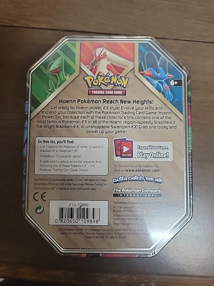 Pokemon TCG 2015 Hoenn Power Blaziken and sceptile EX Tins Factory ...