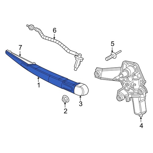 For Jeep Compass 2017-2024 Jeep 68358389AA Back Glass Wiper Arm | eBay