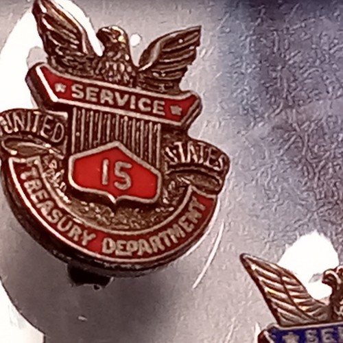 Vintage 20 - 25 - 30 Year Government Service ~ ~ Sterling Silver Lapel ...