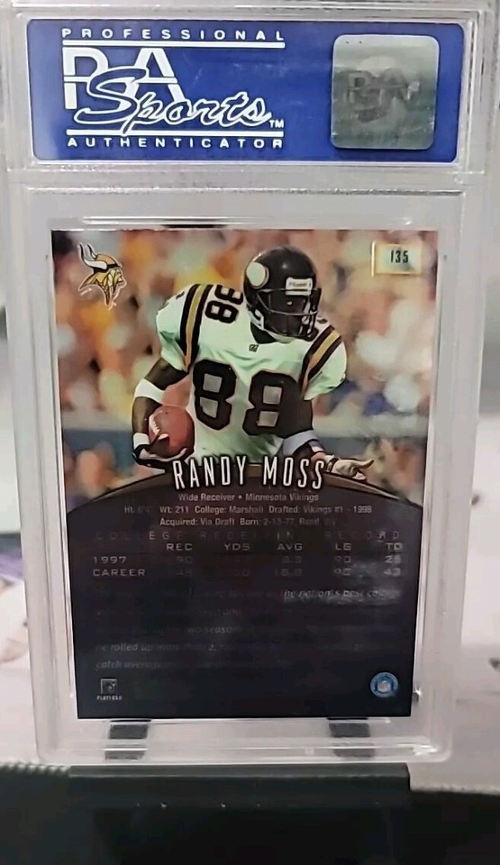 Randy Moss 1998 Topps Finest Rookie PSA 9🔥 #135 RC MN Vikings HOF🔥🔥 | eBay