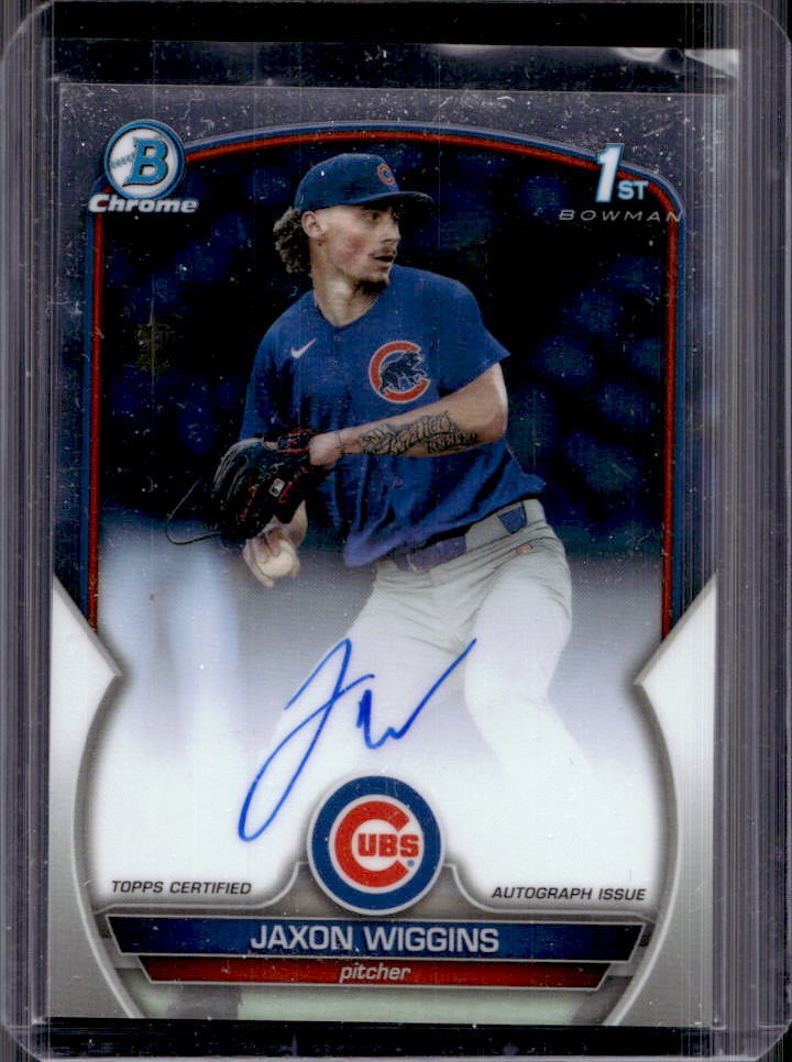 2023 Bowman Chrome Draft Jaxon Wiggins 1st Prospect Auto Autograph #CDA ...
