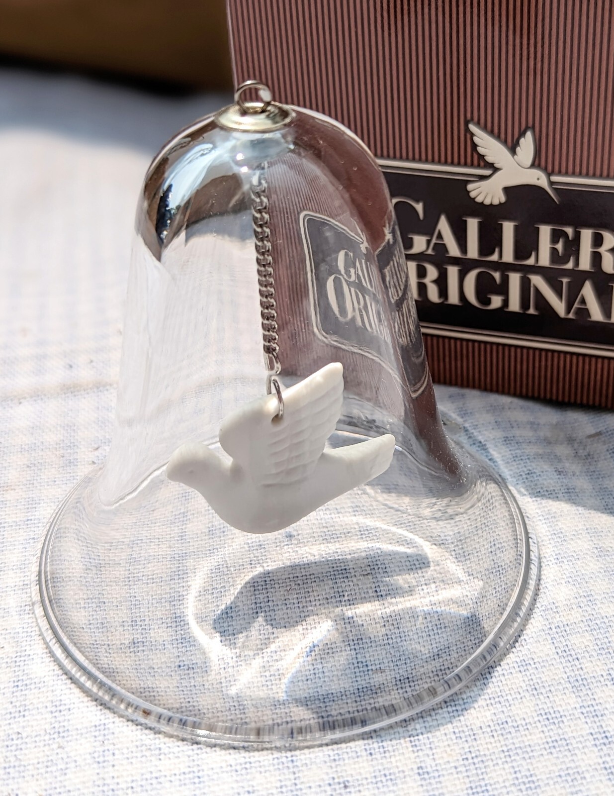 NEW Avon Crystal Bell with Porcelain Clapper- Dove VINTAGE 1984 | eBay