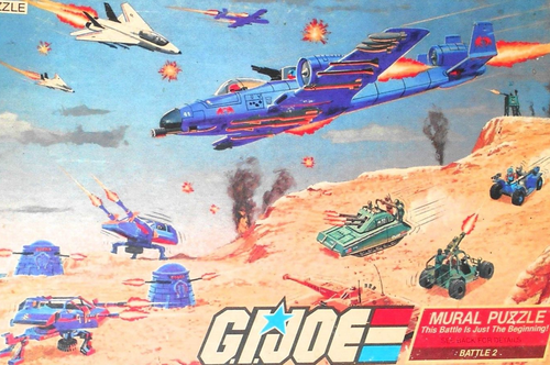 ***SEALED*** Gi joe 1988 BATTLE 2 mural jigsaw puzzle milton bradley mb ...