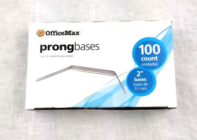 OfficeMAx 2” Prong Paper Fastener Bases 100 Count OM99887 | eBay
