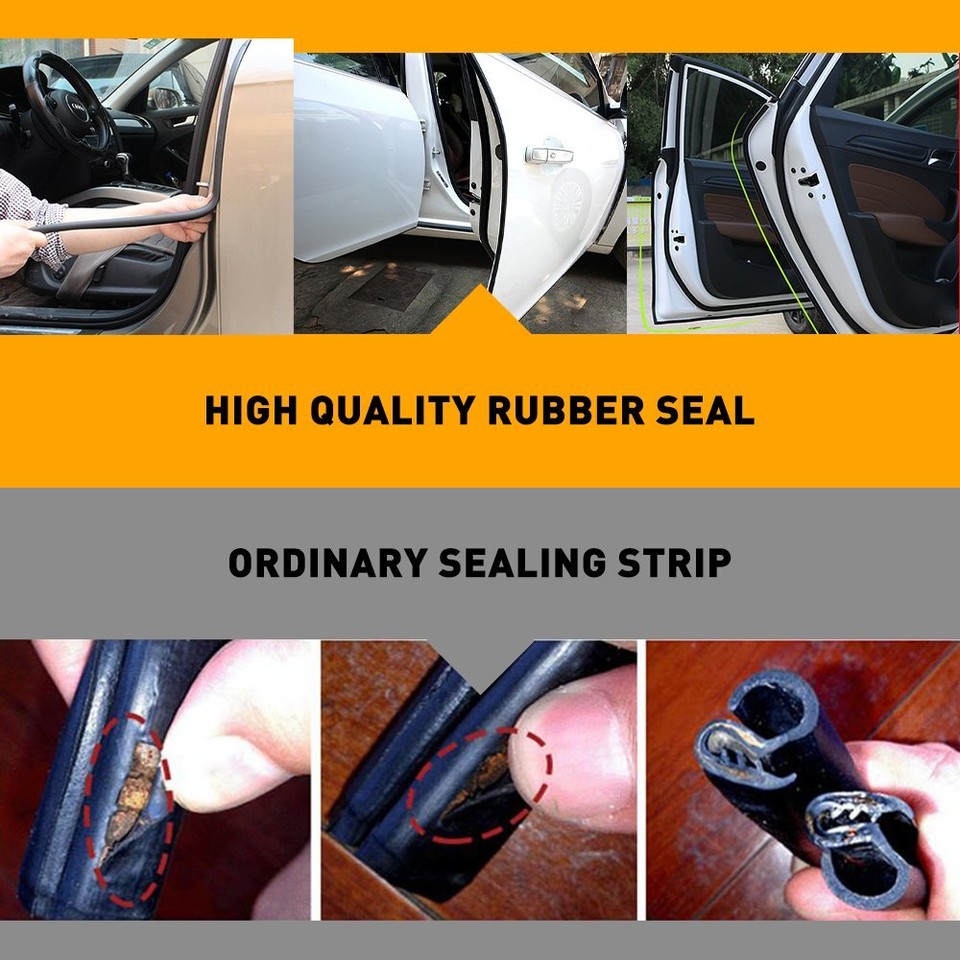 New Rubber Seal Trim Molding Door Edge Lock Protector Strip Bar Decor ...