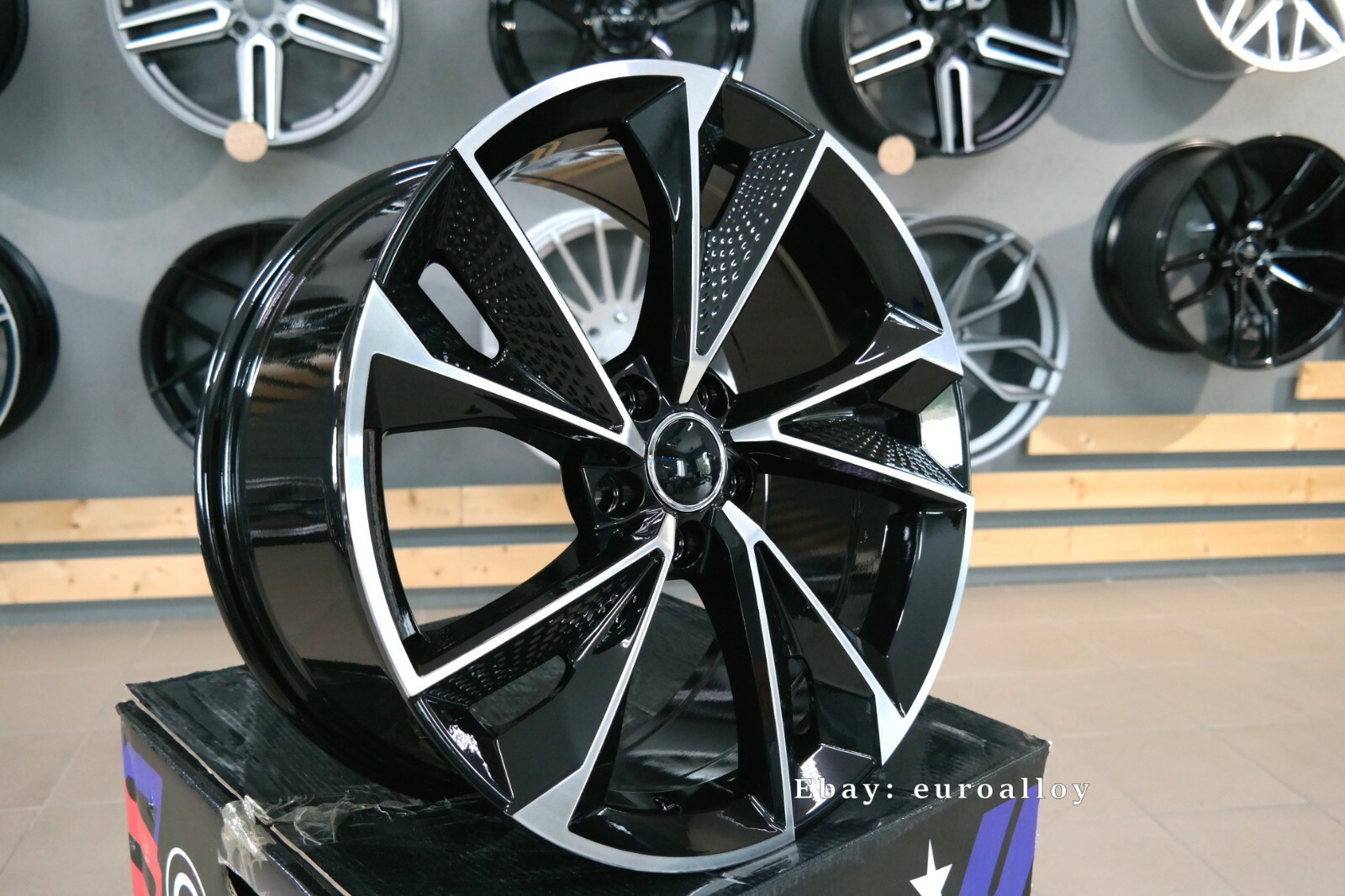 4 x 21 Inch 5x112 RS7 Style Black Polished Wheels: Fits For Audi A5 A6 ...