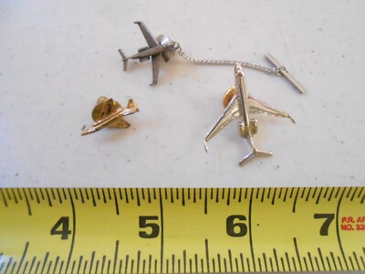 RARE SET / LOT 3 LAPEL PINS AIRPLANE PILOT AIR PLANE MILITARY CRAFT | eBay