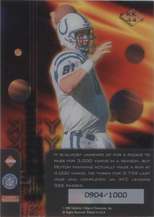 1999 Collector's Edge Triumph Peyton Manning #KK44 | eBay