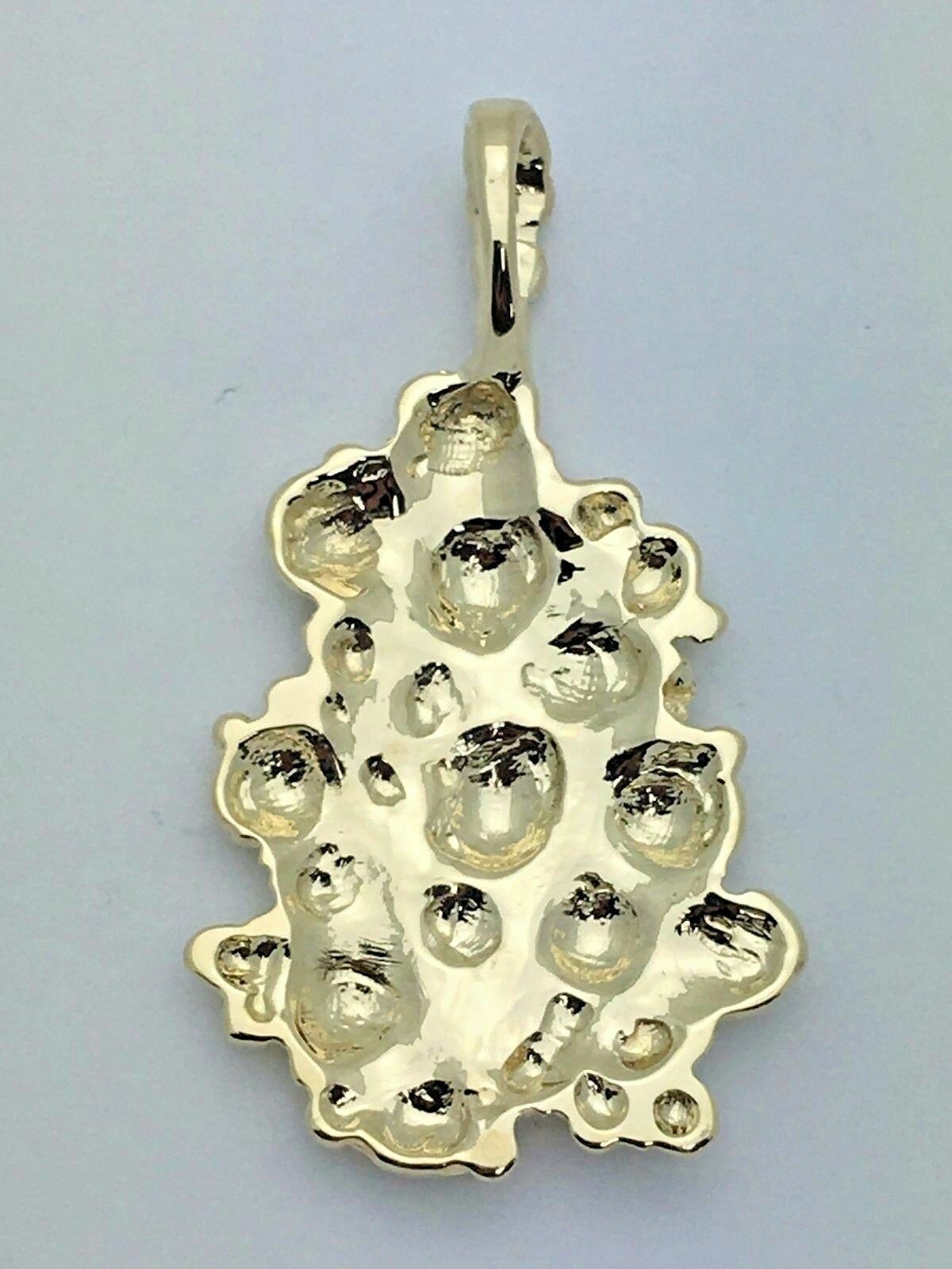 14k Yellow Gold Solid Free Form Nugget Charm Pendant 10.7 grams | eBay