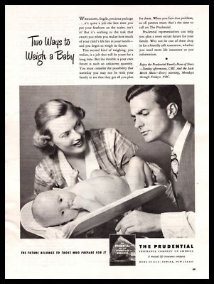 1948 Prudential Life Insurance "Two Ways To Weigh A Baby" Scale Vintage ...
