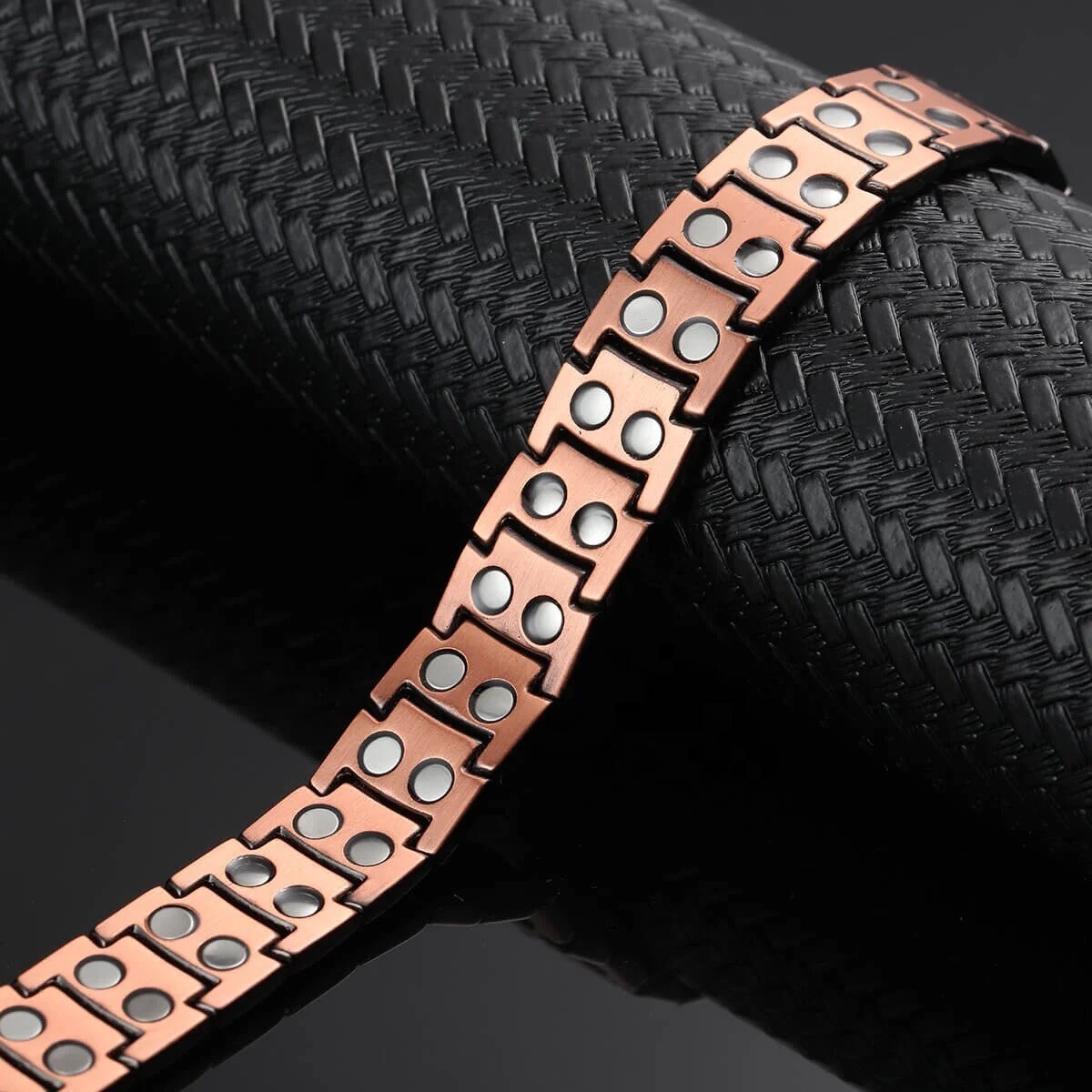 Pure Copper Neodymium Magnetic Therapy Bracelet Double Strong Men Women ...