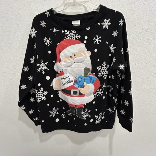 RUDOLPH SANTA Claus Train Present Ugly Christmas Sweater Women’s Size ...